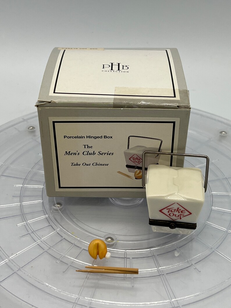 Vintage PHB Chinese Take Out Porcelain Hinged Box With Chop - Etsy