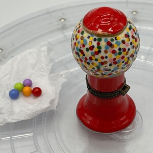 PHB Porcelain Gumball Machine Trinket Box With 5 Gumballs - Etsy