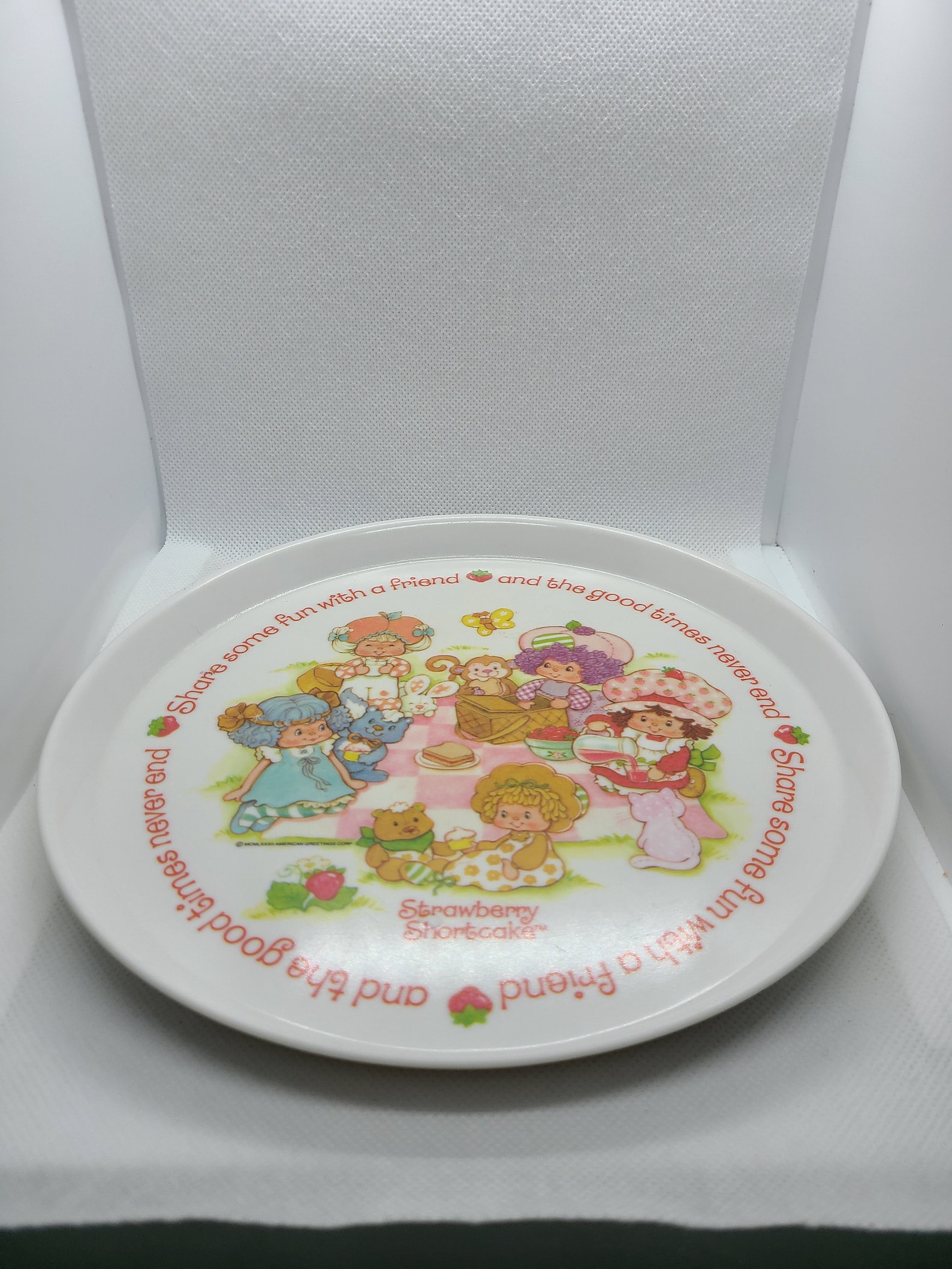 Vintage Strawberry Shortcake Plastic Dinner Plate - Etsy