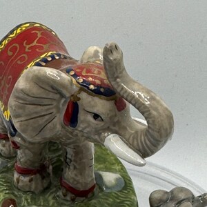 Vintage Asian Elephant Maximus Porcelain Hinged Box With Elephant ...