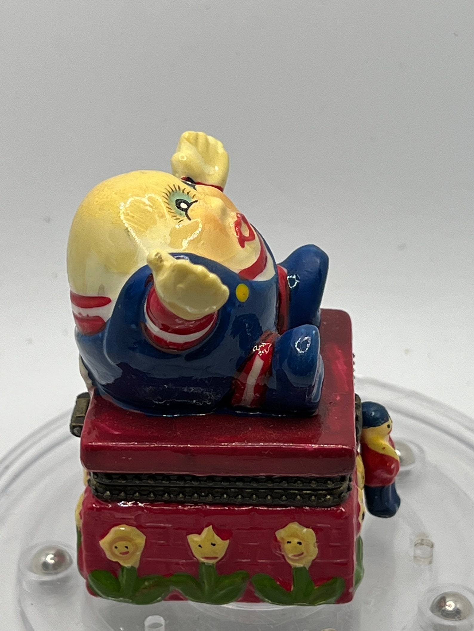 Vintage Nursery Rhyme Humpty Dumpty Porcelain Hinged Box With A Kings ...