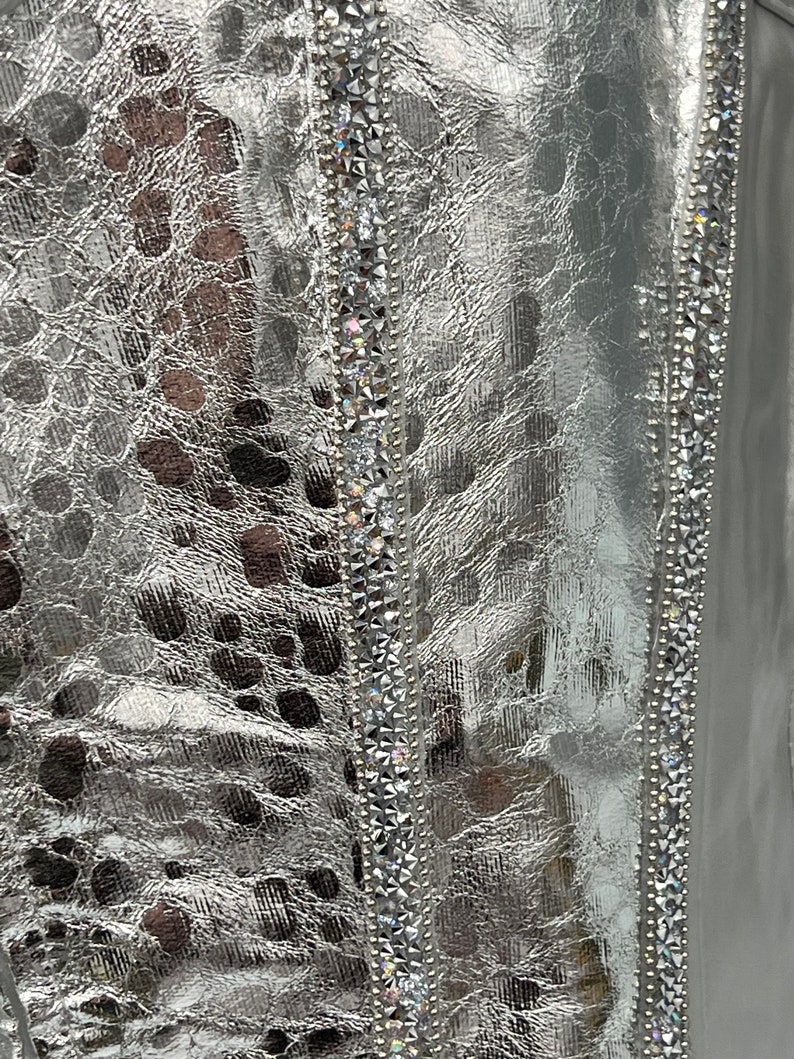 Custom Silver Bustier Corset With Diamond Rhinestone Embellishments - Etsy