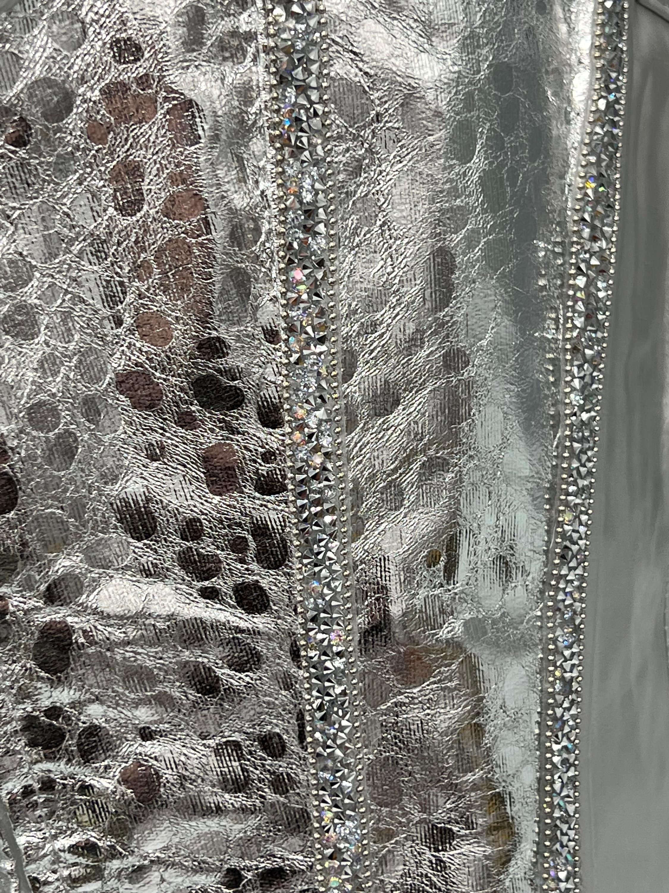 Custom Silver Bustier Corset With Diamond Rhinestone Embellishments - Etsy