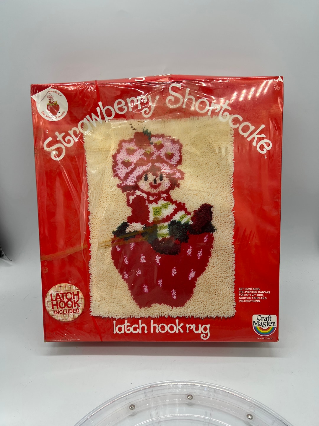 1981 Craft Master Strawberry Shortcake Latch Hook Rug Kit Mint in Box ...