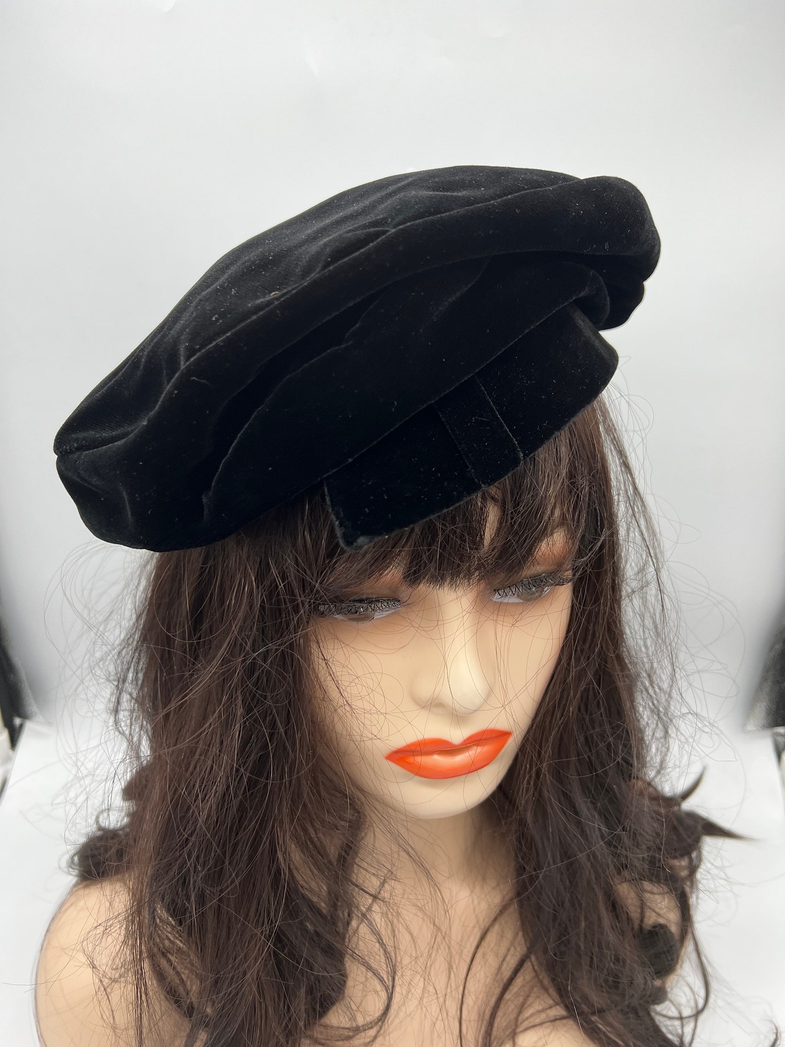 Vintage Bellini Original Black Velvet Ladies Hat. - Etsy
