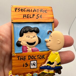Peanuts Charlie Brown and Lucy Psychiatric Magnet! - Etsy