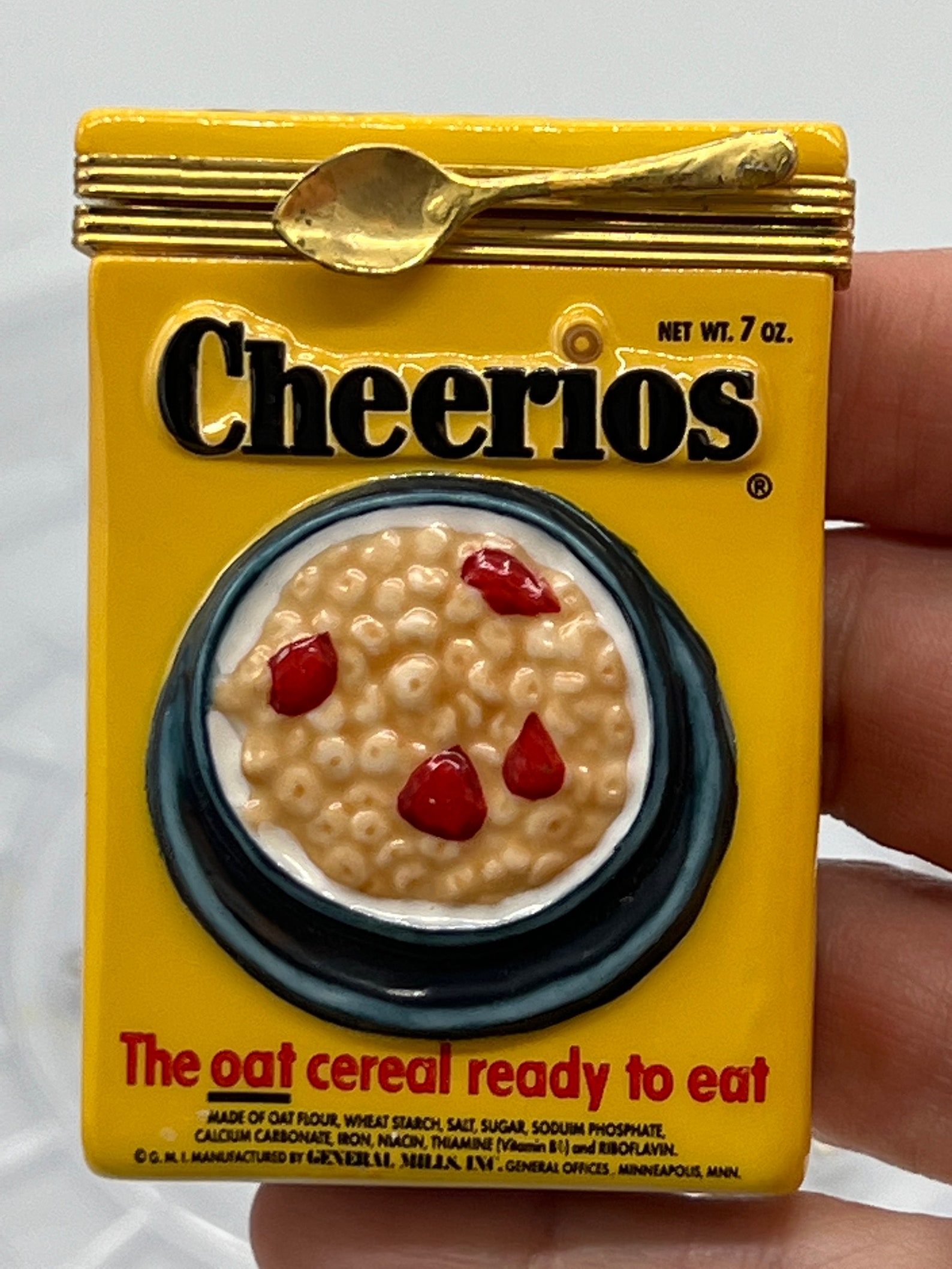 The Franklin Mint Cheerios Cereal PHB Porcelain Hinged Box. - Etsy UK