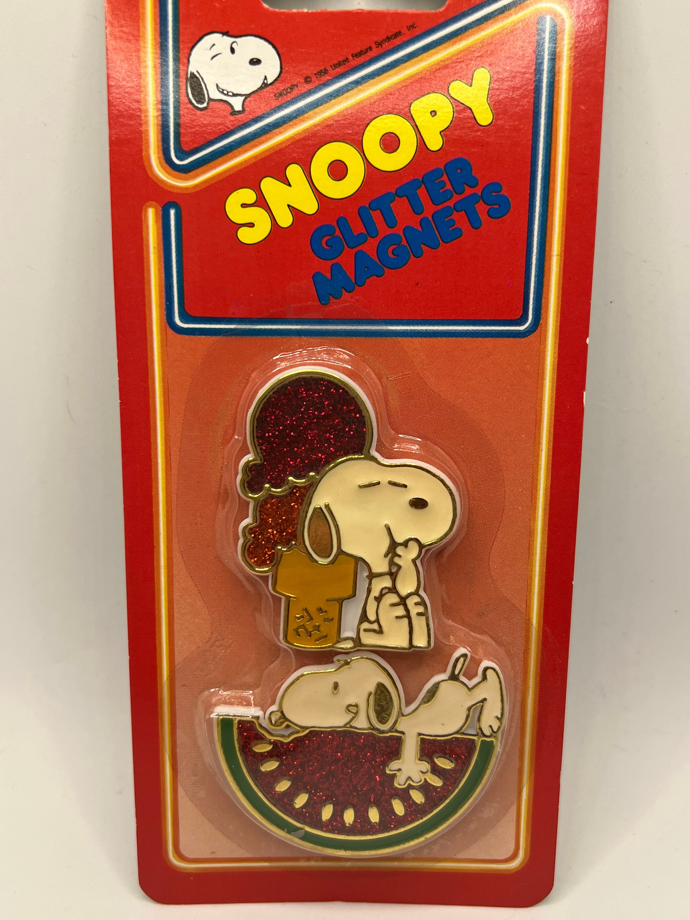 Rare Peanuts Snoopy Glitter Refrigerator Magnets! Mint in Pack! - Etsy