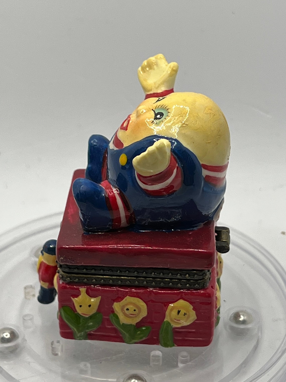 Vintage Nursery Rhyme Humpty Dumpty Porcelain Hinged Box With A Kings ...