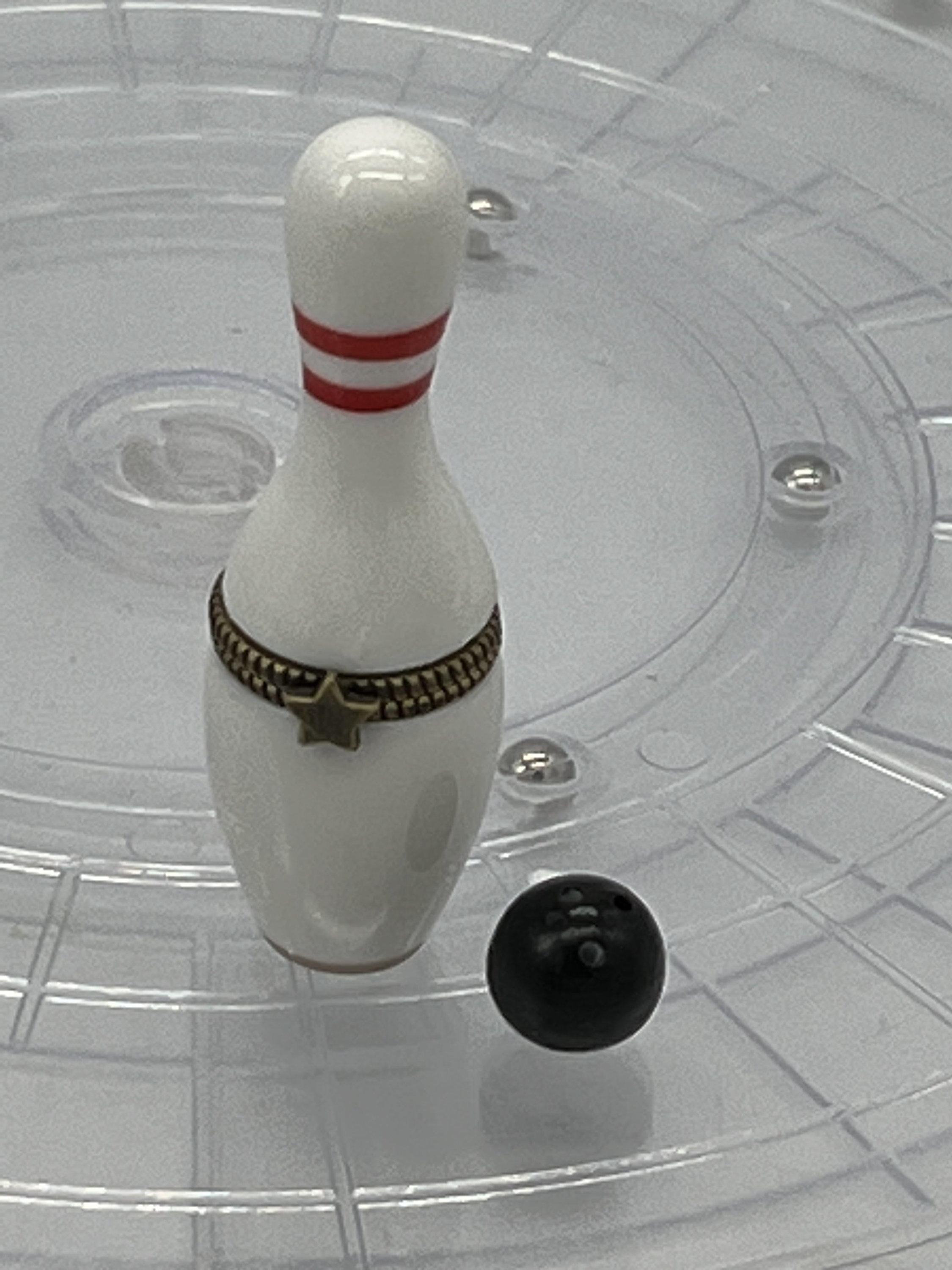 Vintage PHB Porcelain Hinged Box Bowling Pin With Bowling Ball - Etsy