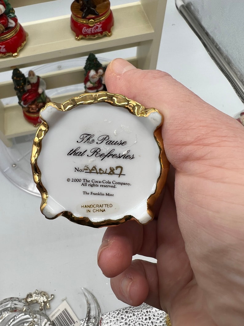 2000 Franklin Mint Coco-cola Santa PHB Porcelain Hinged Boxes. - Etsy