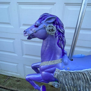 Pegasus Carousel Horse Purple With Silver Wings! Photo Prop! Party ...