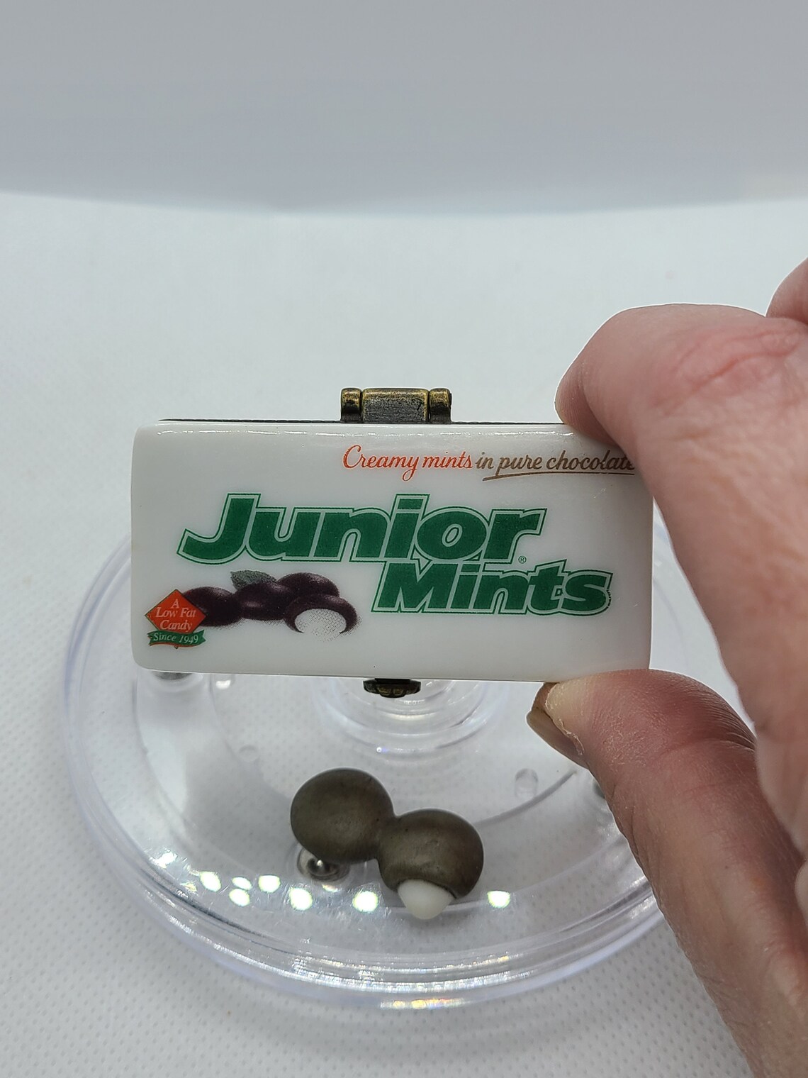 Creamy Junior Mints Porcelain Hinged Box With Mint Trinket. | Etsy