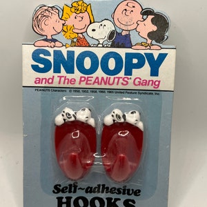 Vintage Peanuts Snoopy Self Adhesive Hooks Mint in Pack. - Etsy