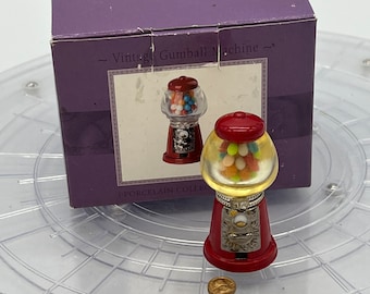 Gumball Machine With Gumball Machine Trinket Porcelain Hinged Box so ...
