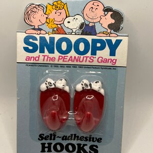 Vintage Peanuts Snoopy Self Adhesive Hooks Mint in Pack. - Etsy