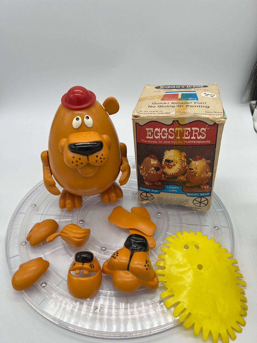 Vintage Eggsters Lumpy Lion, Bulgy Bear and Pudgy Dog With Original Box ...