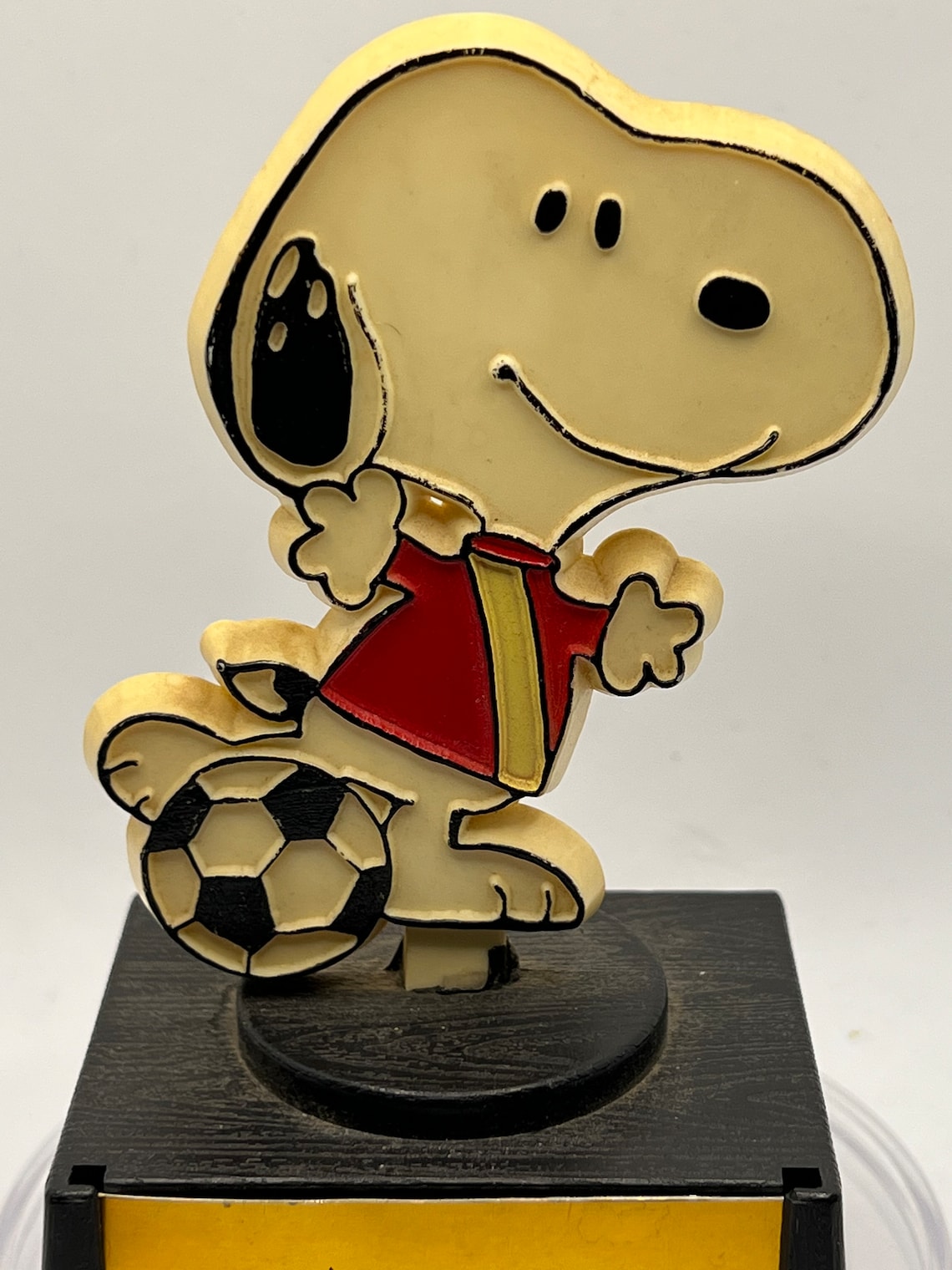 1970’s Aviva Peanuts Snoopy Soccer Trophy “world’s Greatest Soccer ...