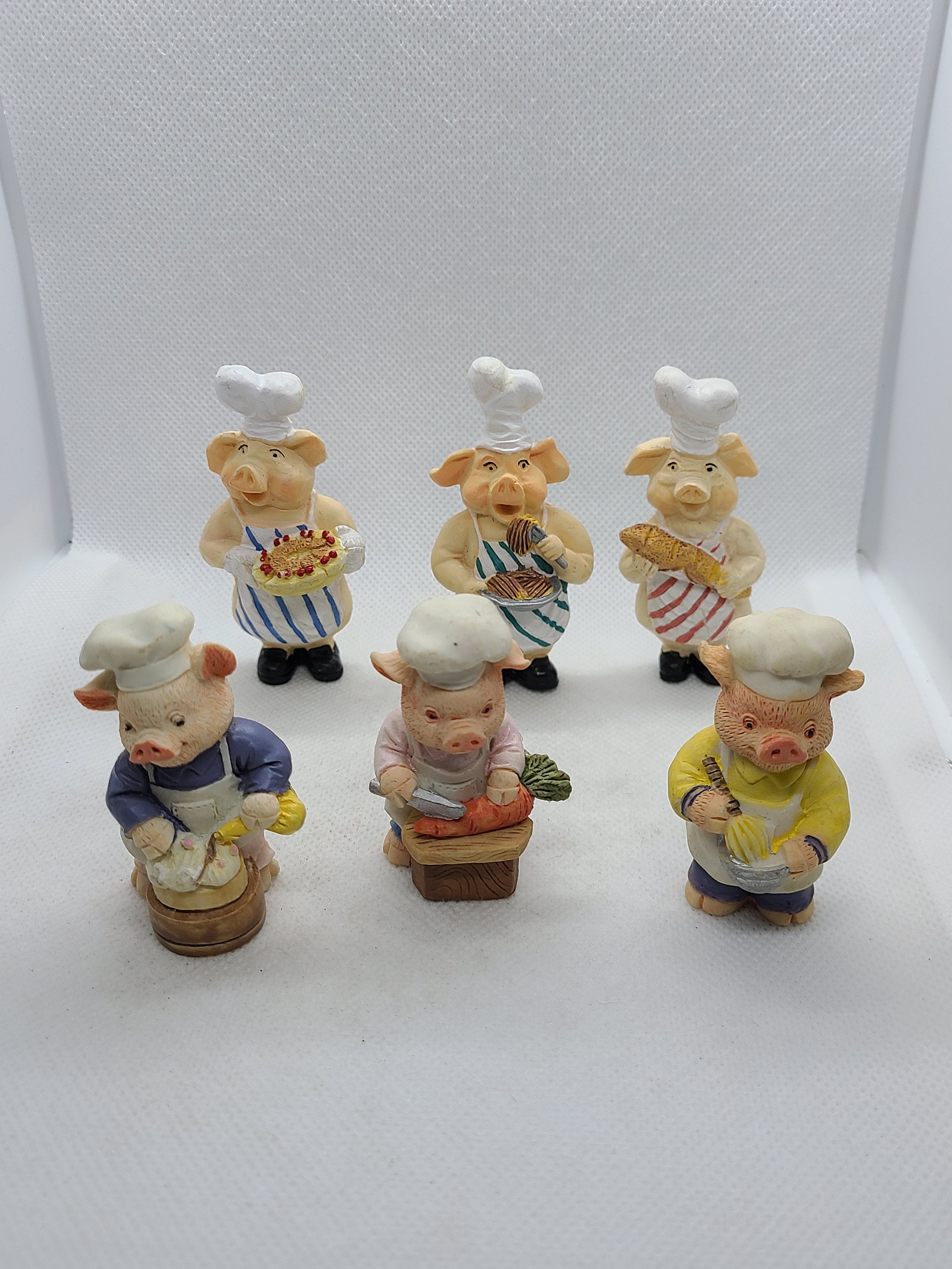 Vintage Chef & Baker Pig Refrigerator Magnets. Sold - Etsy