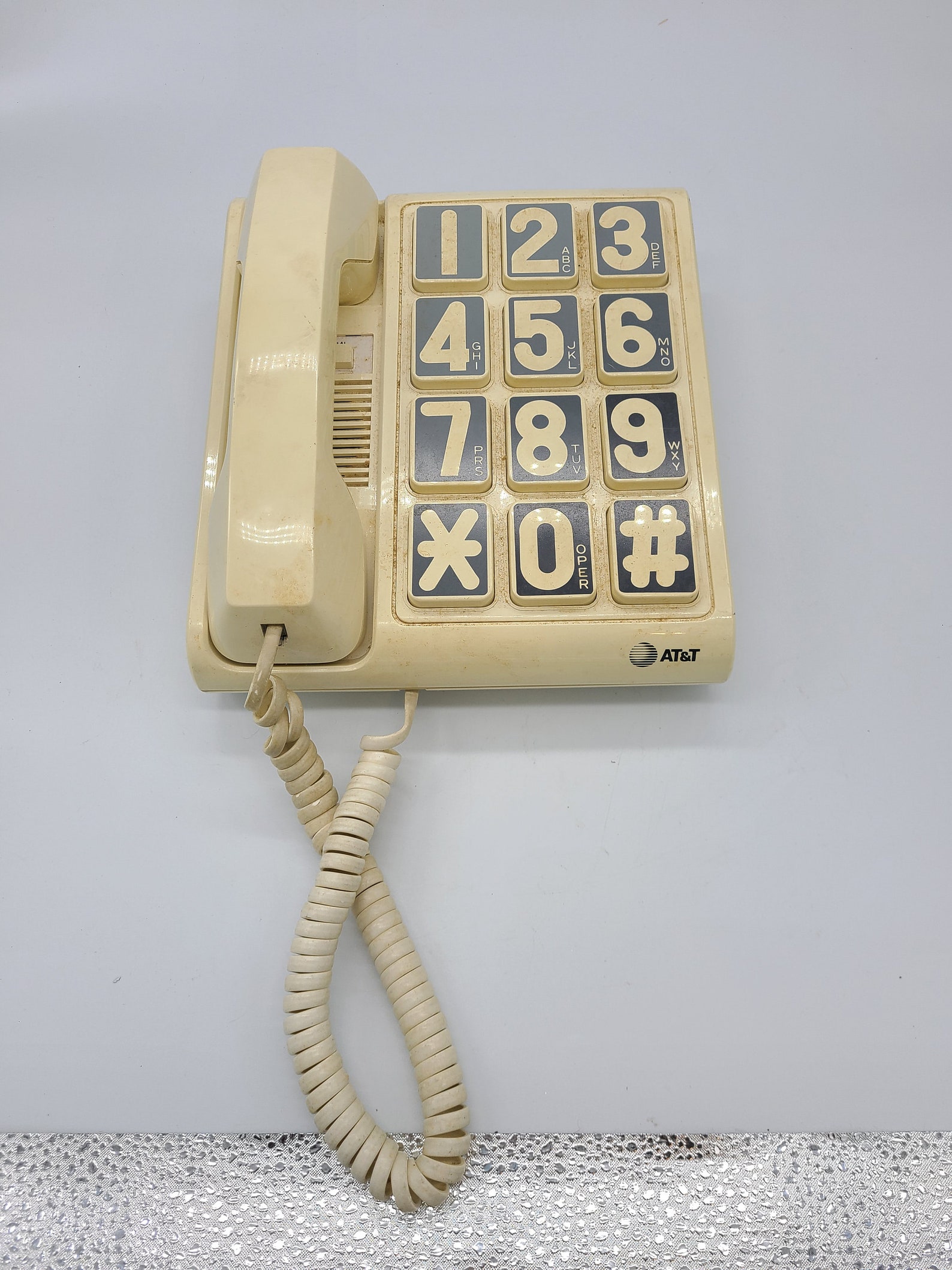 Vintage Large Number Push Button Telephone. - Etsy