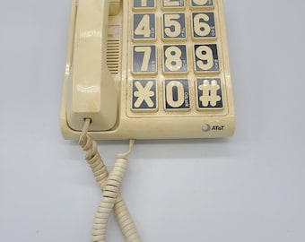 Vintage Landline Phone, RADIO SHACK, Large Number Phone, Big Button ...