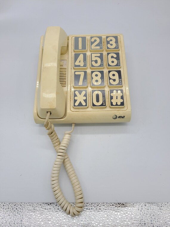 Vintage Large Number Push Button Telephone. | Etsy