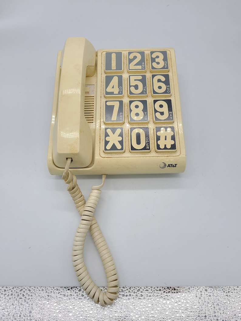 Vintage Large Number Push Button Telephone. | Etsy