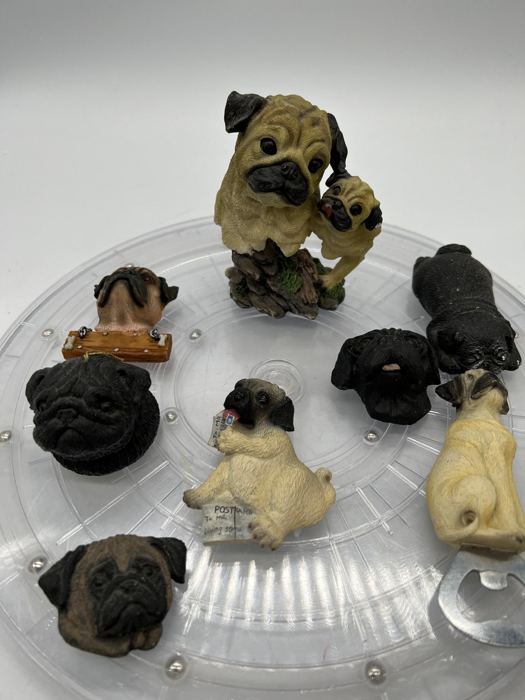 Assorted Pug Themed Items! Magnet, Christmas Ornament, Bottle Opener ...