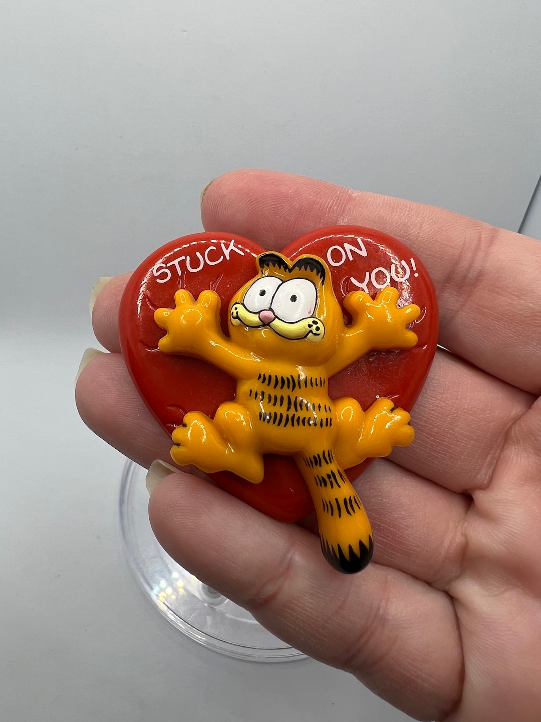 1980s Rare Garfield Valentine Themed Refrigerator Magnet, stuck on You ...