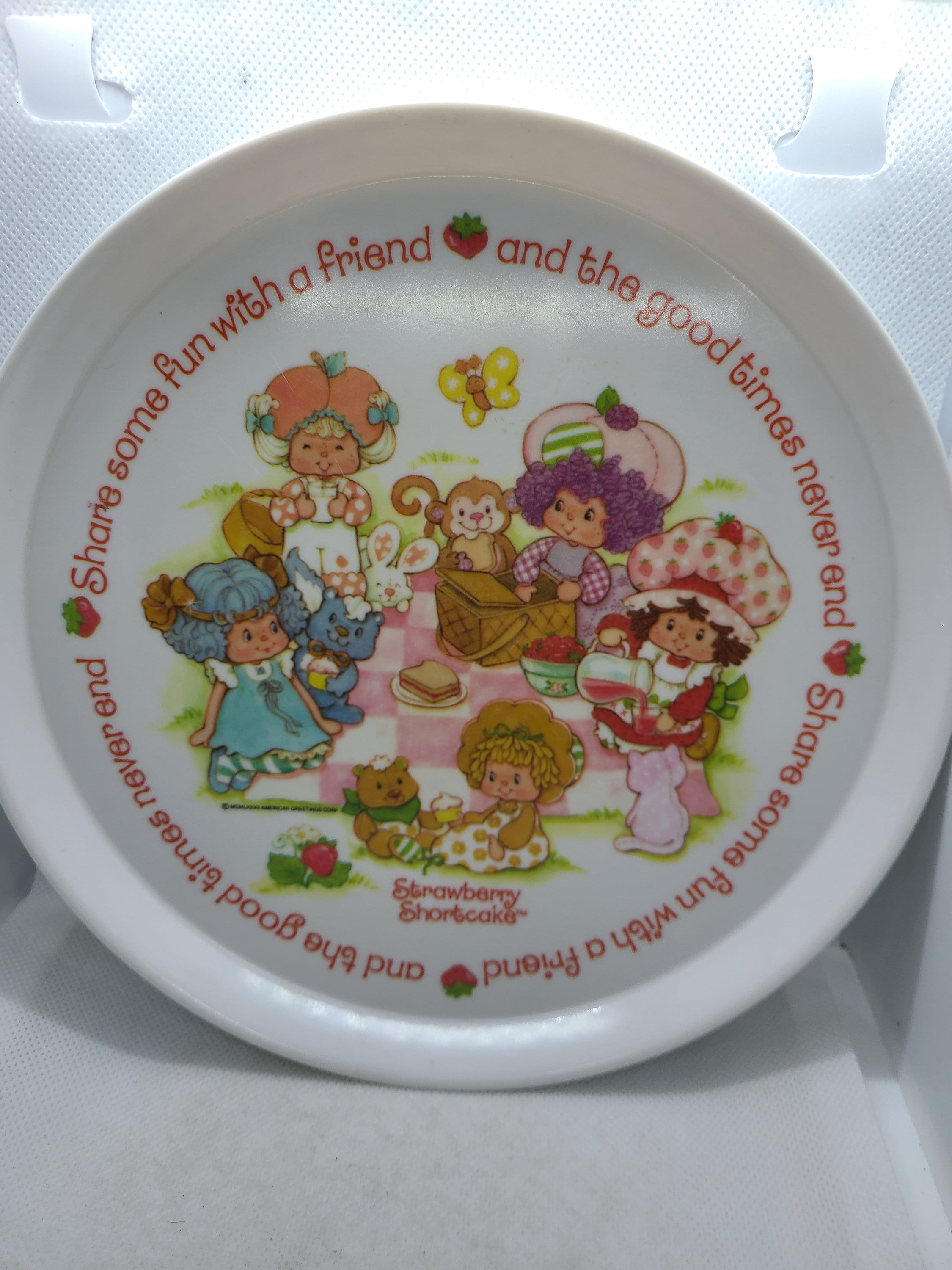 Vintage Strawberry Shortcake Plastic Dinner Plate - Etsy