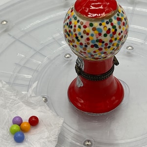 PHB Porcelain Gumball Machine Trinket Box With 5 Gumballs - Etsy