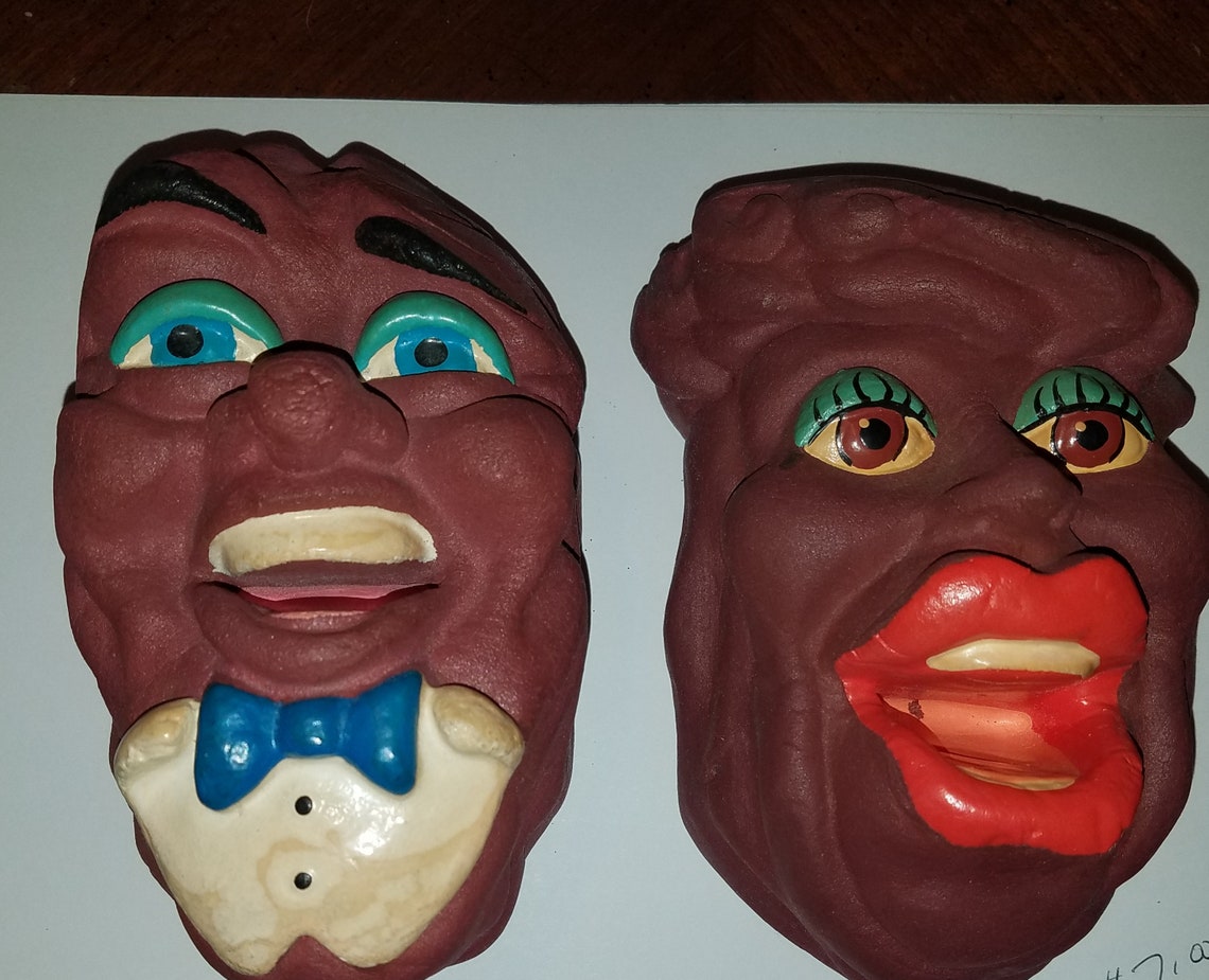 Vintage California Raisins Posable Puppets Bank Wind up - Etsy