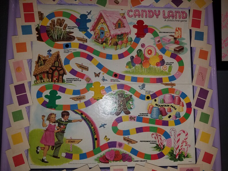 Handmade Vintage 1970s Candyland Board Game Wall Art - Etsy