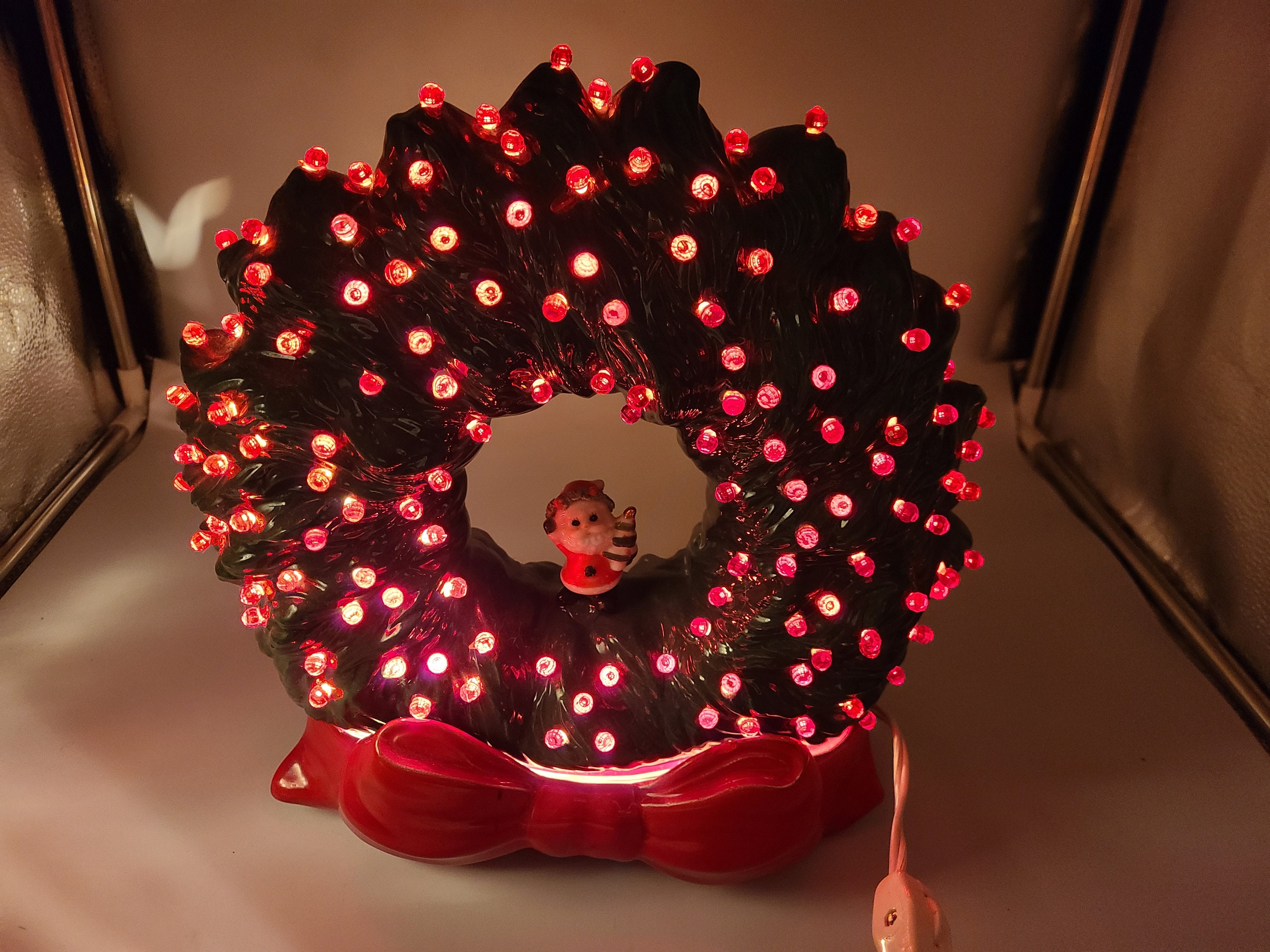 Vintage Hand Painted Ceramic Christmas Wreath for A Fireplace | Etsy