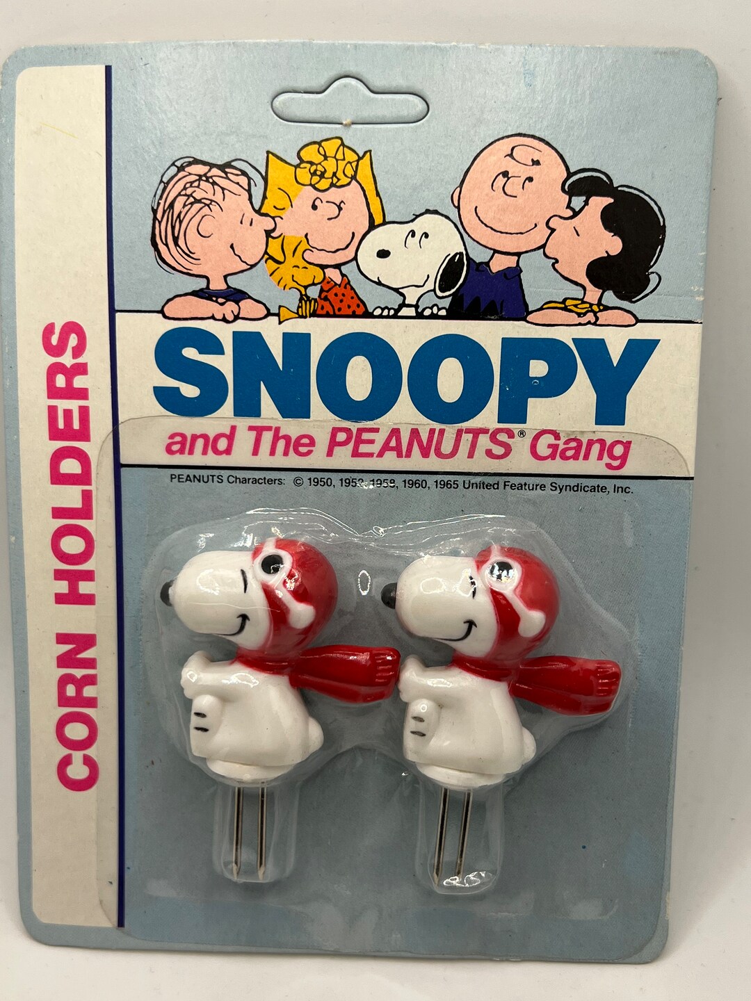 1990’s Peanuts Snoopy Pilot Corn on the Cob Holders. New in Pack. - Etsy