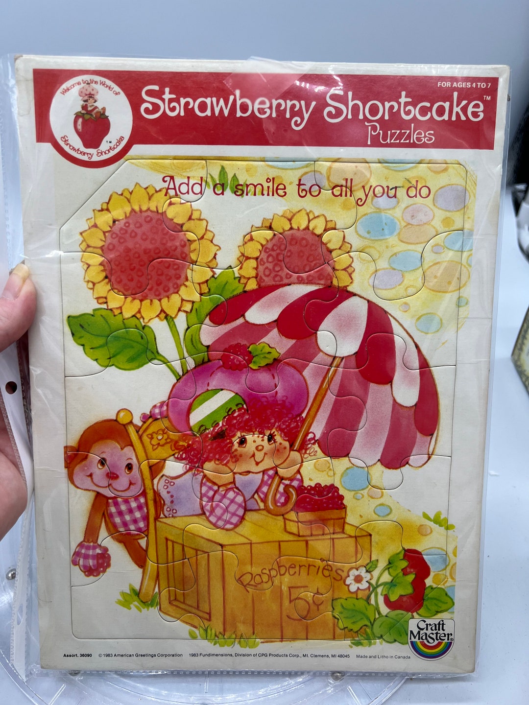 Vintage 1983 Strawberry Shortcake Puzzle: Raspberry Tart - Etsy UK