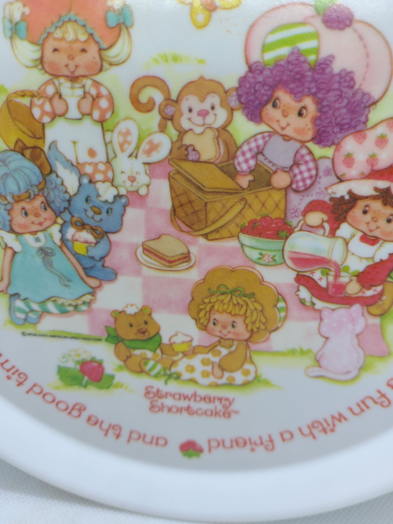 Vintage Strawberry Shortcake Plastic Dinner Plate - Etsy