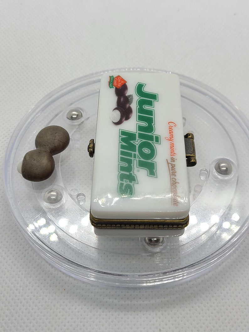 Creamy Junior Mints Porcelain Hinged Box With Mint Trinket. | Etsy