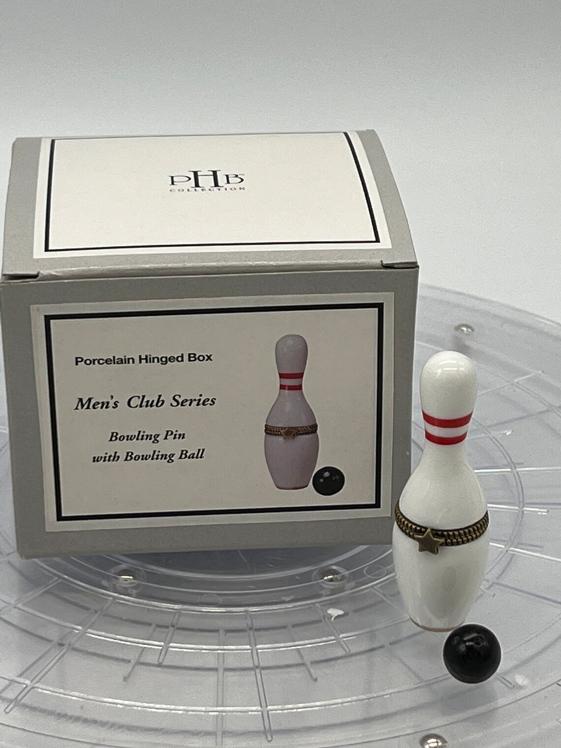 Vintage PHB Porcelain Hinged Box Bowling Pin With Bowling Ball - Etsy