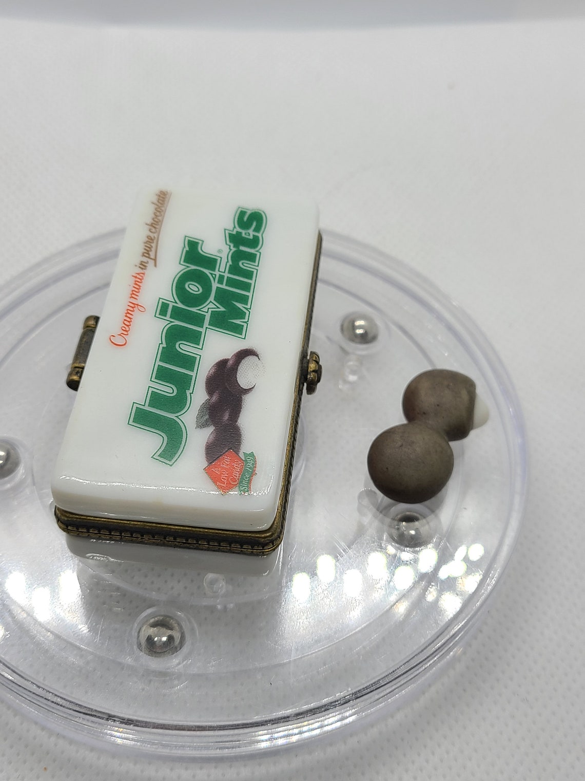 Creamy Junior Mints Porcelain Hinged Box With Mint Trinket. | Etsy