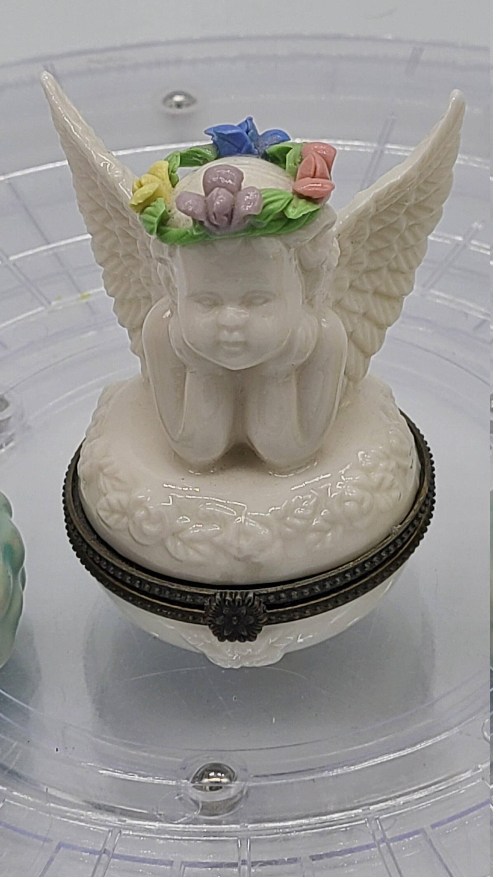 Angel Porcelain Hinged Trinket Box. Sold Separately | Etsy