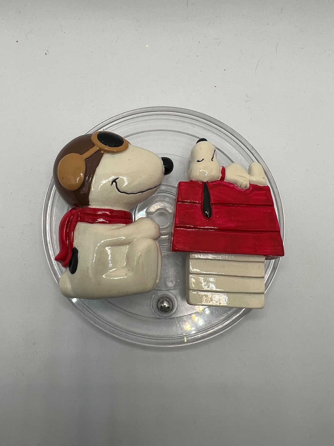 Vintage Peanuts Snoopy Pilot and Snoopy on Doghouse Refrigerator ...