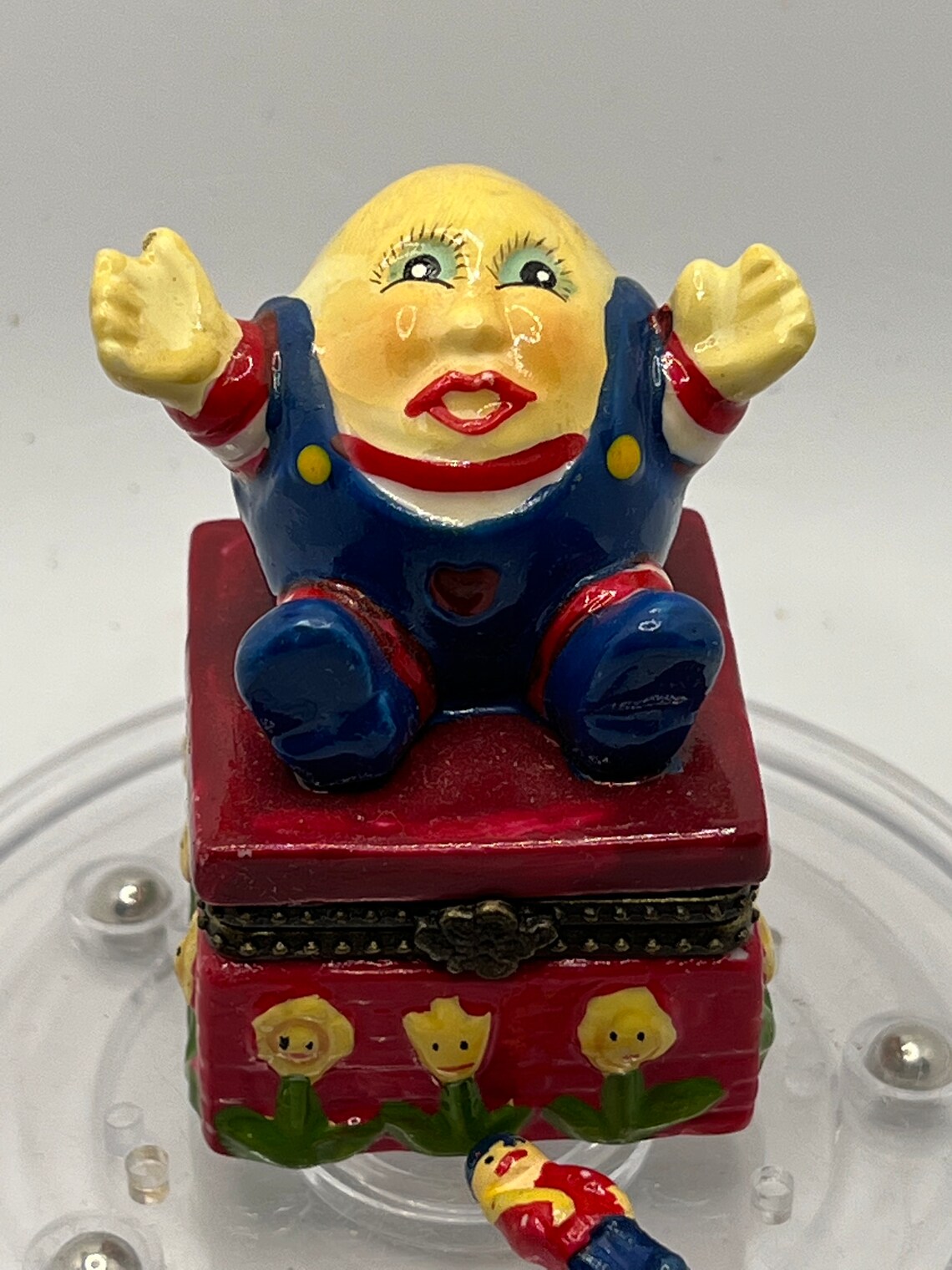 Vintage Nursery Rhyme Humpty Dumpty Porcelain Hinged Box With A Kings ...