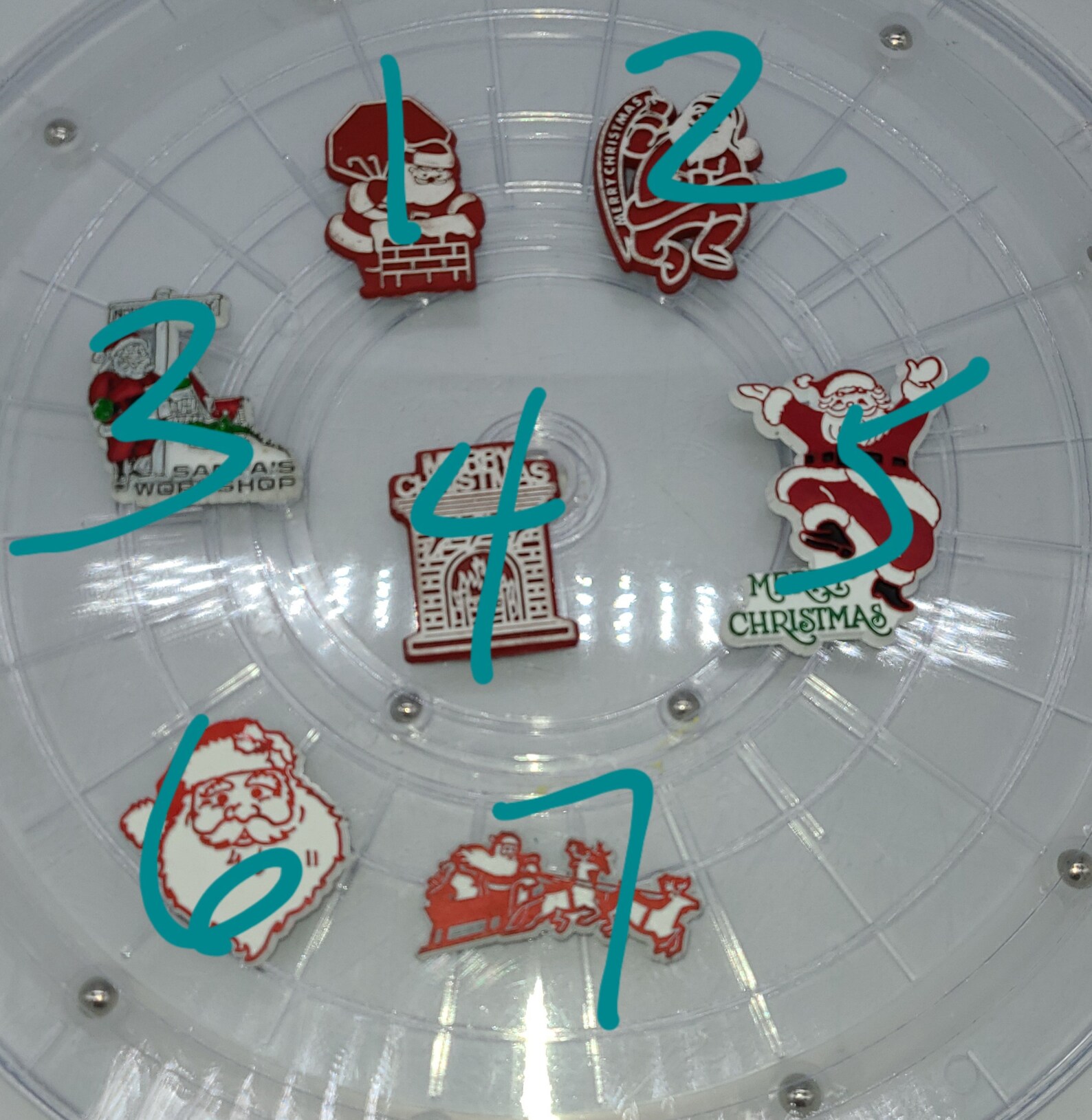 Vintage 1970s Santa Themed Refrigerator Magnets. Sold - Etsy