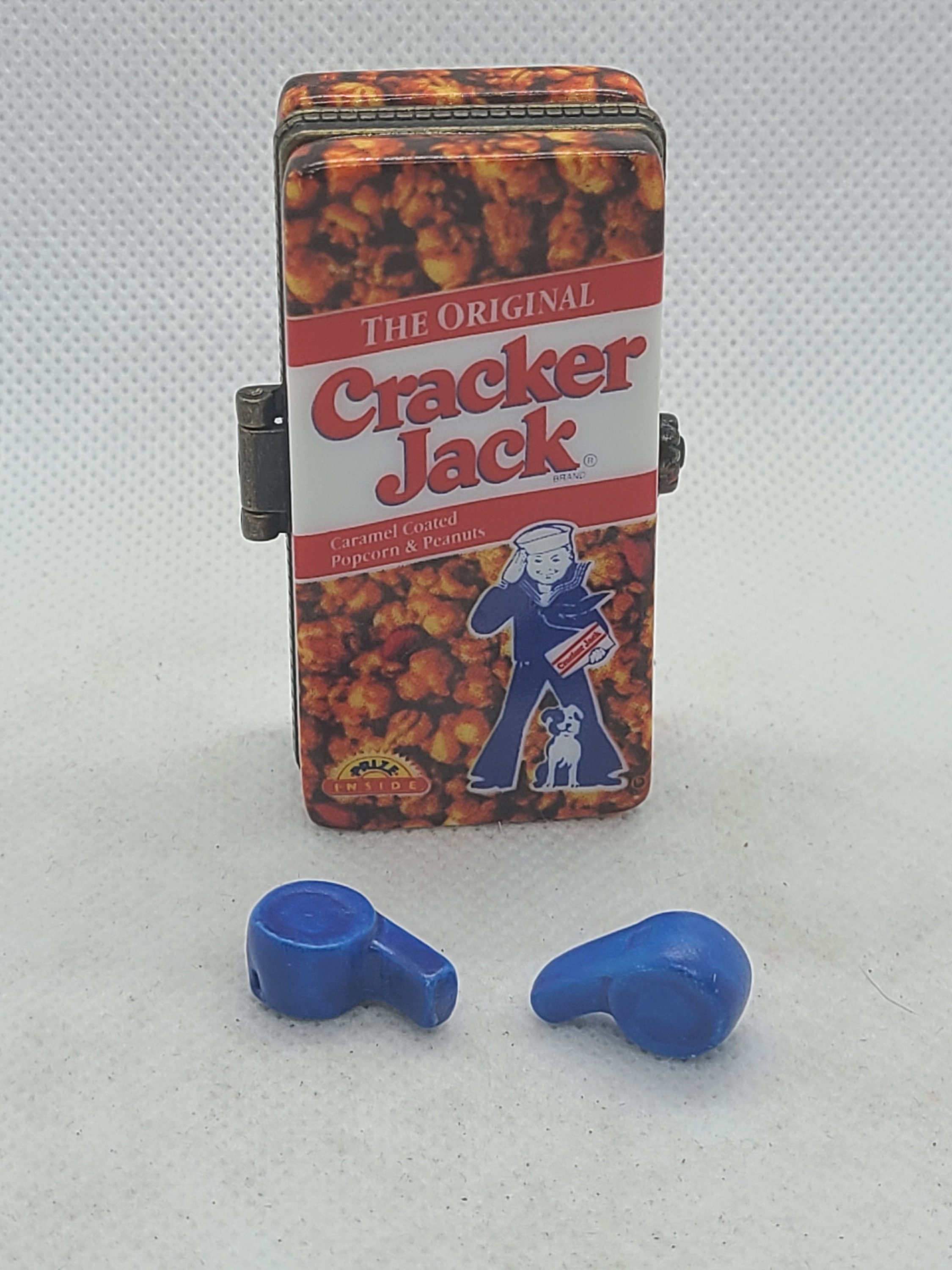 Vintage Cracker Jacks Porcelain Hinged Box With Whistle | Etsy