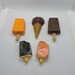 Vintage Junk Food Refrigerator Magnets. Hamburger, Popcorn, Milkshake ...