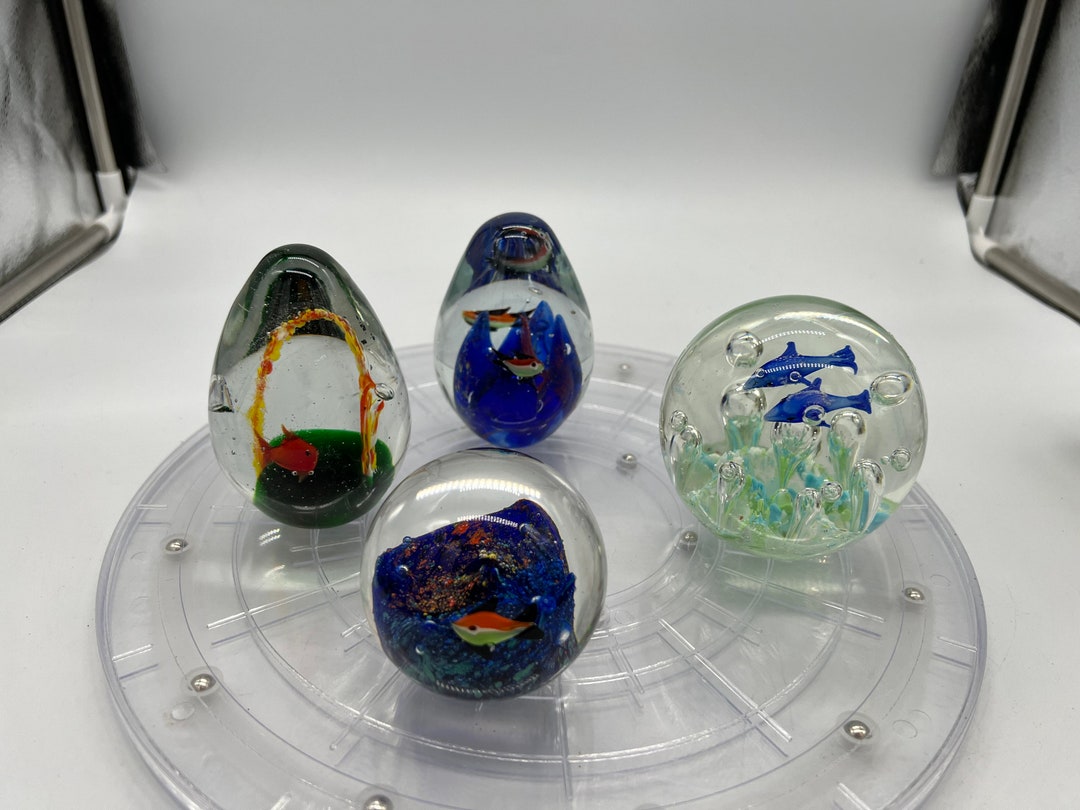 Vintage Hand Blown Ocean Themed Glass Paperweights! Sold Separately! - Etsy