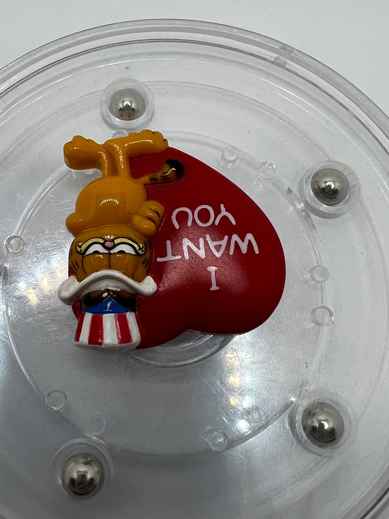 1980’s Rare Garfield Valentine Themed Refrigerator Magnet, “I Want You ...