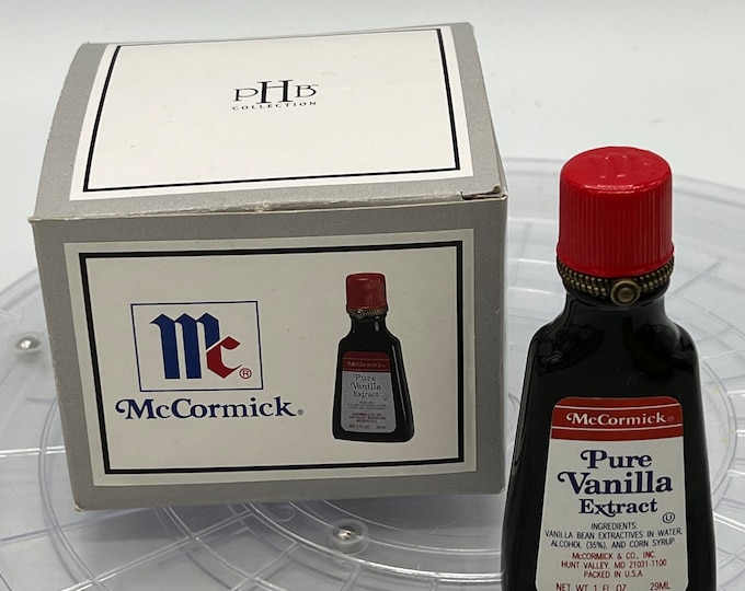 2001 Super Rare Mccormick PHB Pure Vanilla Extract Porcelain Hinged Box ...