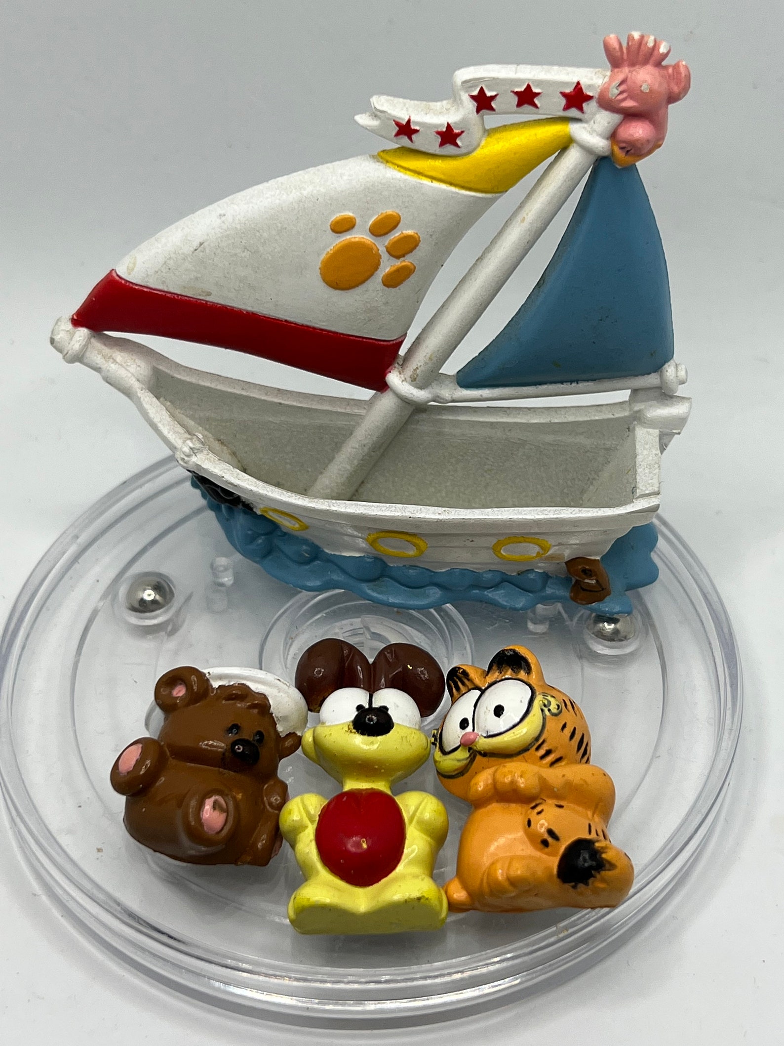 Vintage PAWS Garfield, Odie and Pooky Bear in Boat Refrigerator Magnet ...